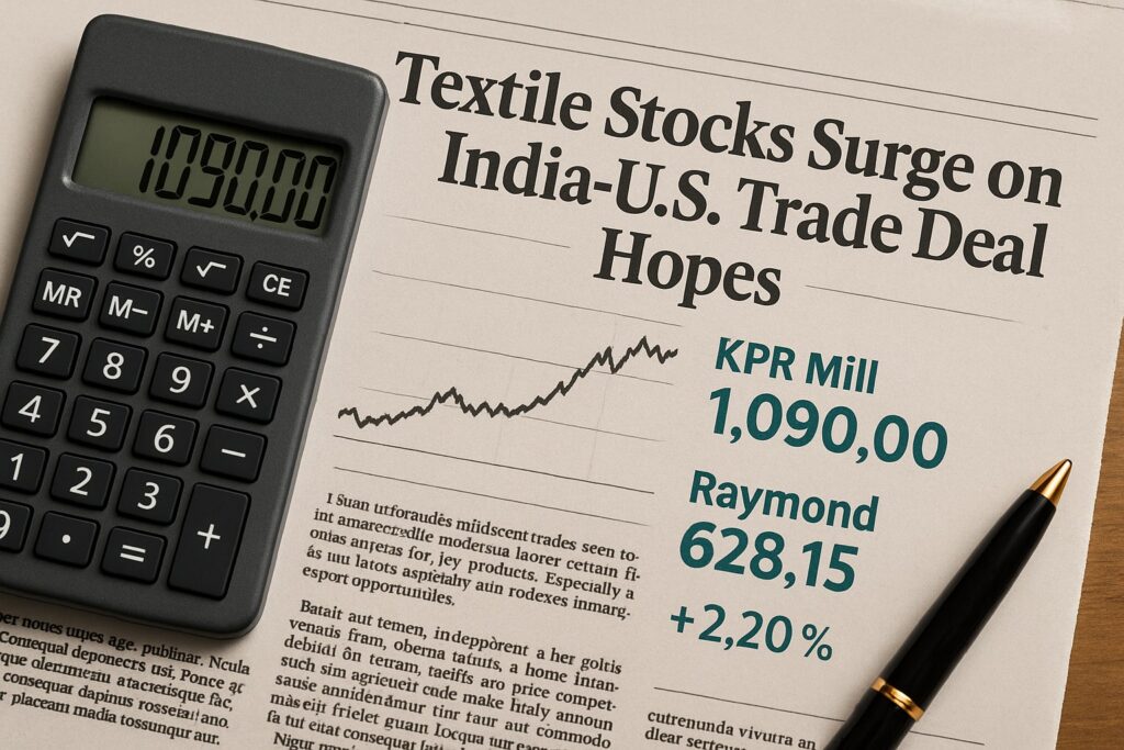 Textile Stocks Surge On India-U.S. Trade Deal Hopes - Ebharat.com