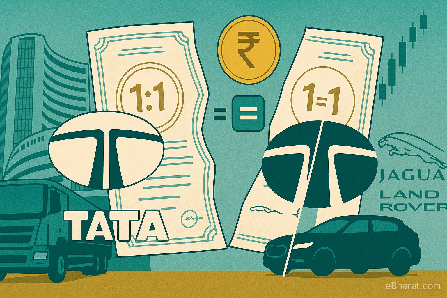 Tata Motors Split: Shareholders To Receive Equal Stake In TML Commercial Vehicles - Ebharat.com
